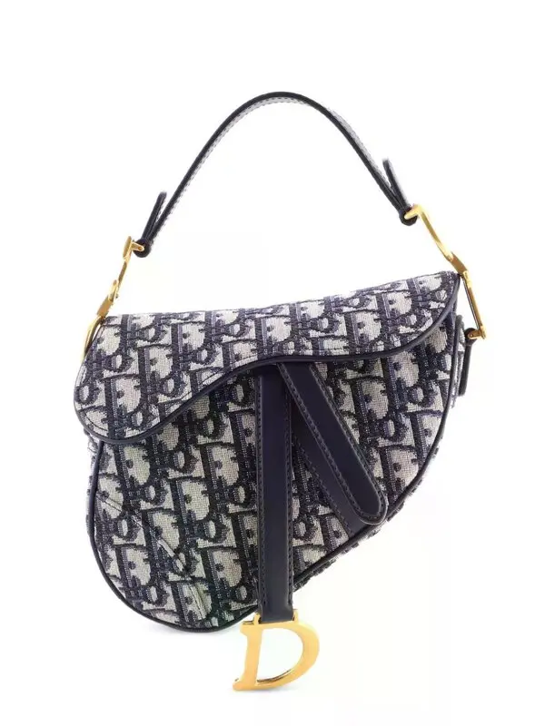 Dior Saddle Handbag Oblique Canvas Mini Shoulder Bag - Blue