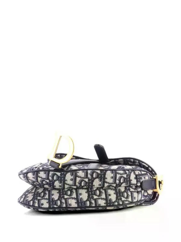 Dior Saddle Handbag Oblique Canvas Mini Shoulder Bag - Blue