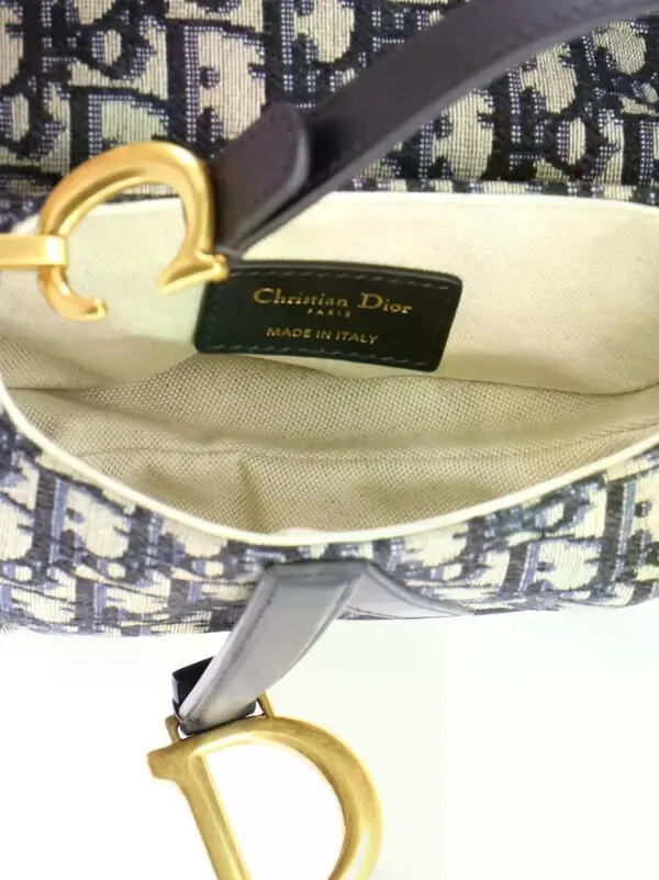 Dior Saddle Handbag Oblique Canvas Mini Shoulder Bag - Blue