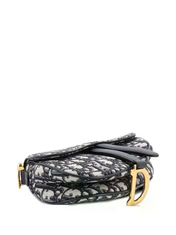 Dior Saddle Handbag Oblique Canvas Mini Shoulder Bag - Blue