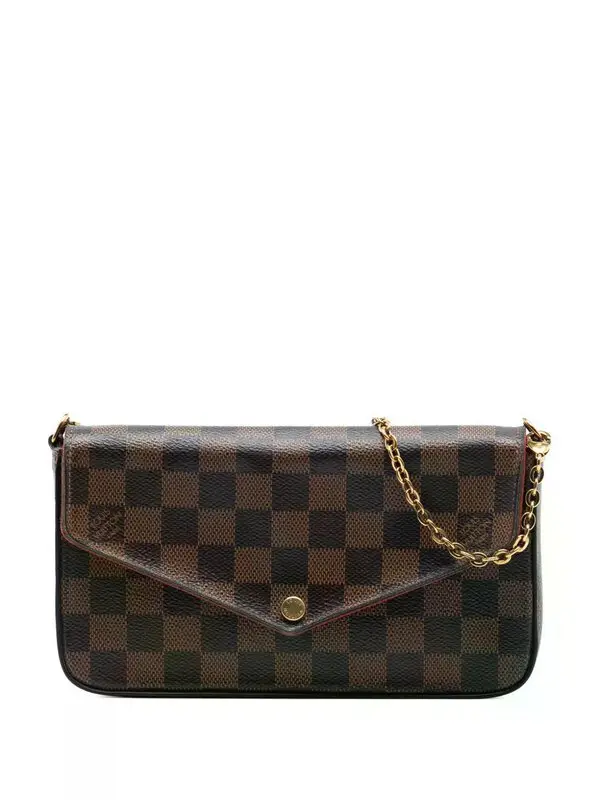 LOUIS VUITTON Damier Ebene Pochette Felicie - Brown