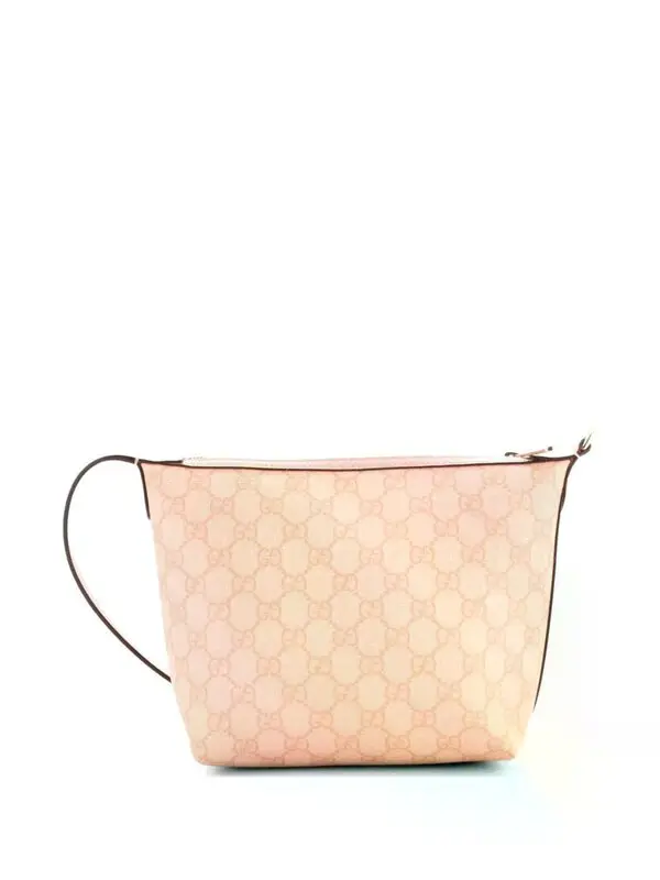 Gucci Ophidia Zip Gg Coated Canvas Super Mini Shoulder Bag - Pink