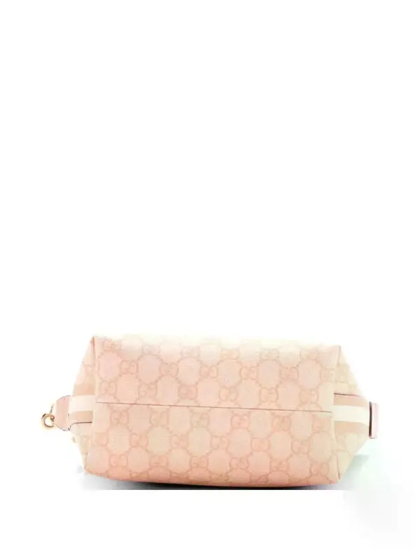 Gucci Ophidia Zip Gg Coated Canvas Super Mini Shoulder Bag - Pink