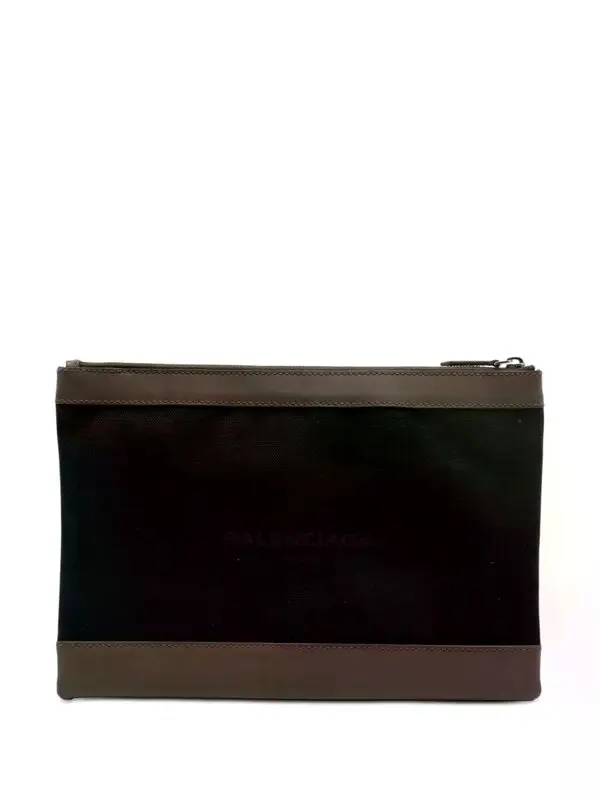 Balenciaga Canvas Clip M Clutch - Black