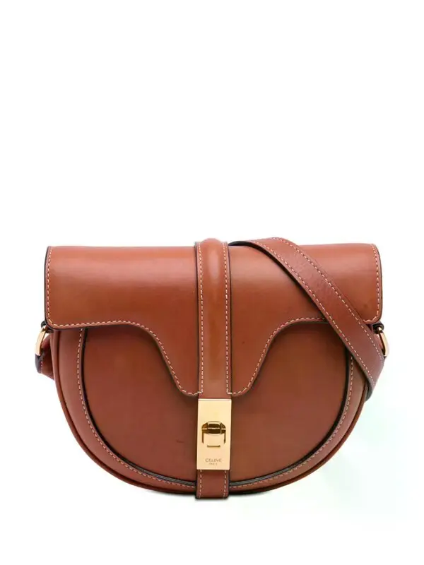 Celine Small Calfskin Besace 16 Crossbody Bag - Brown