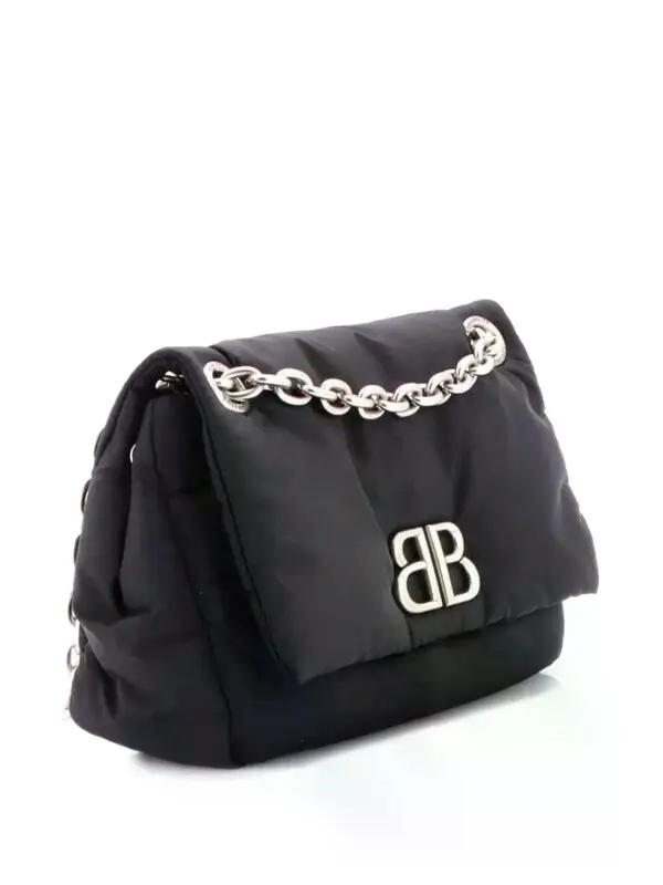 Balenciaga Monaco Chain Flap Nylon Mini Shoulder Bag