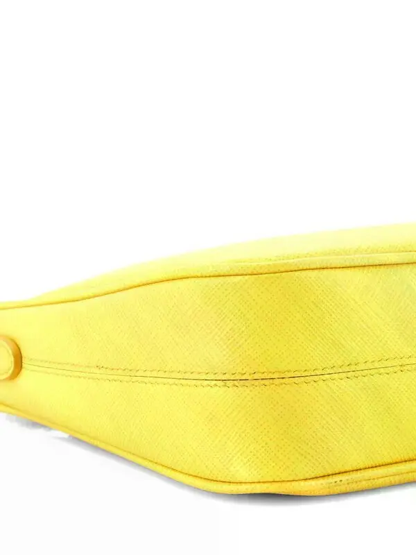 Prada Re-edition Hobo Saffiano Leather Mini Shoulder Bag - Yellow