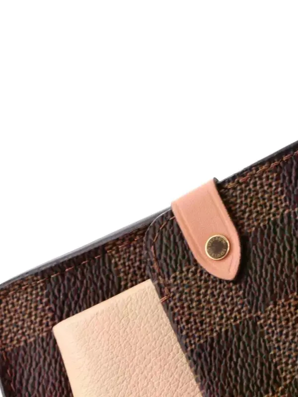 LOUIS VUITTON Vavin Chain Wallet Nm Damier With Leather Crossbody Bag - Brown