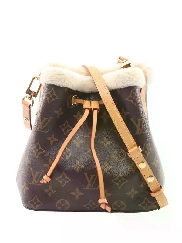 LOUIS VUITTON 2010-2026 Monogram Neonoe Shearling Bb Satchel