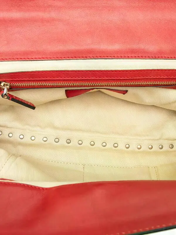 Valentino Garavani 2000-2025 Medium Leather Rockstud Trapeze Flap Satchel
