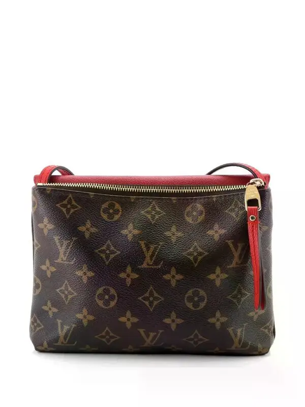 LOUIS VUITTON Twice Handbag Monogram Canvas And Leather Crossbody Bag - Brown