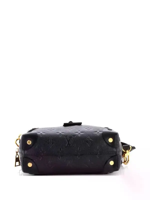 LOUIS VUITTON Petite Malle Souple Handbag Monogram Empreinte Leather - Black