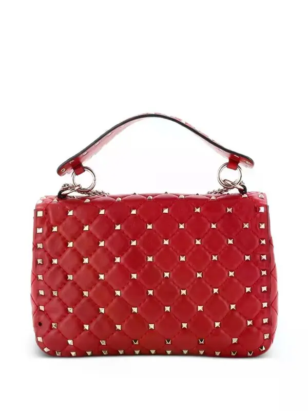 Valentino Garavani Rockstud Spike Flap Bag Quilted Leather Medium - Red