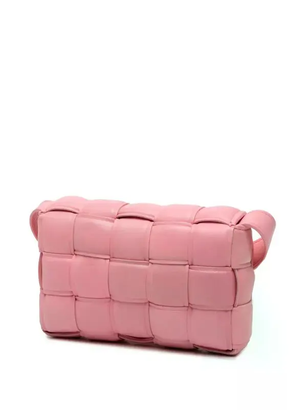 Bottega Veneta 2010-2025 Small Nappa Intrecciato Padded Cassette Crossbody Bag - Pink