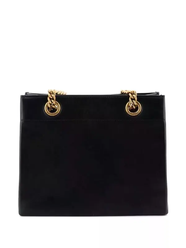Balenciaga Duty Free Chain Leather Small Tote Bag - Black