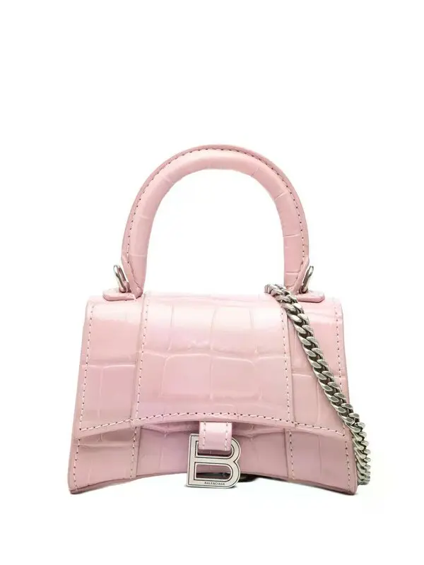 Balenciaga 2010 Nano Croc Embossed Hourglass Bag