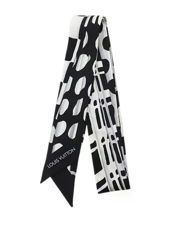 LOUIS VUITTON 2010-2026 Printed Bandeau Silk Scarf Scarves - Black