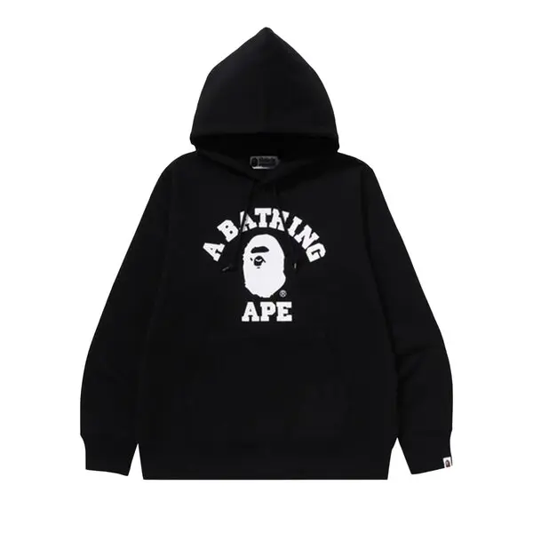 A BATHING APE College Pullover Hoodie - Black