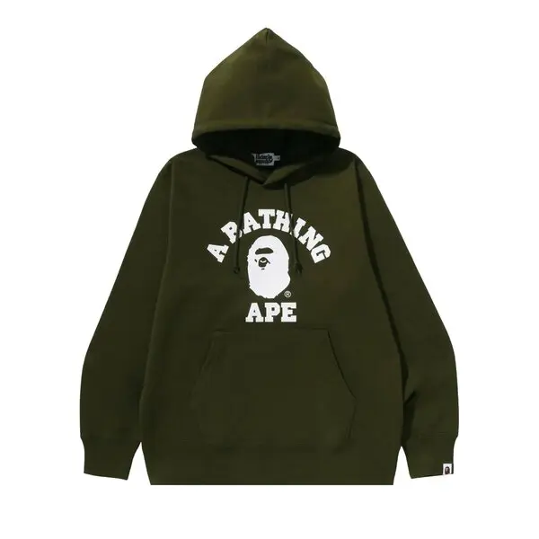 A BATHING APE College Pullover Hoodie - Green