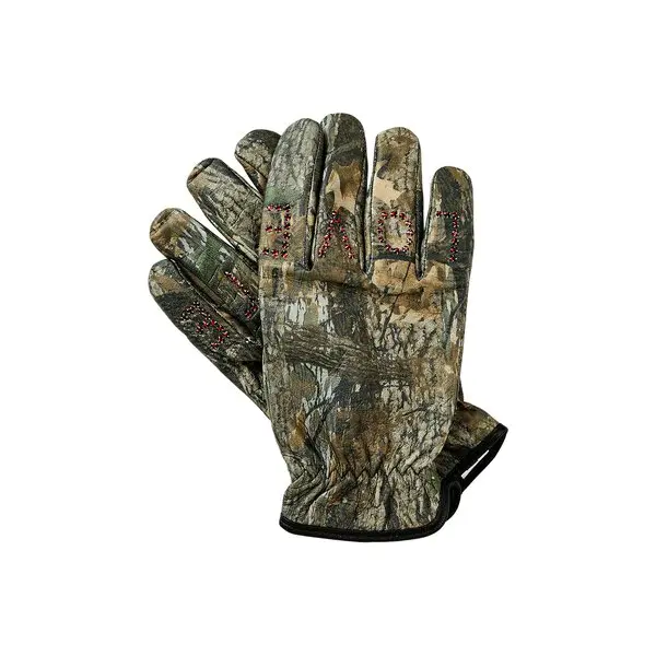 PALY HOLLYWOOD Love Hate Leather Gloves 'camo - Green