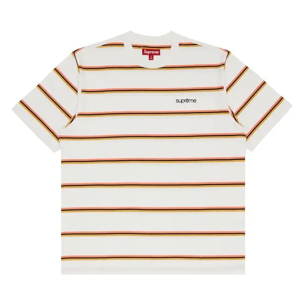 Supreme Stripe Short-sleeve Top - White