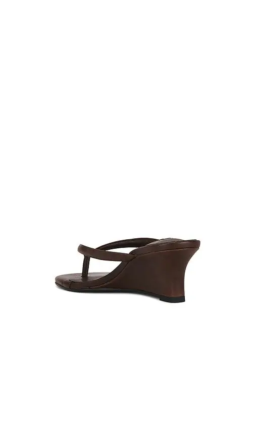 TONY BIANCO Wedge Thong Sandal - Chocolate