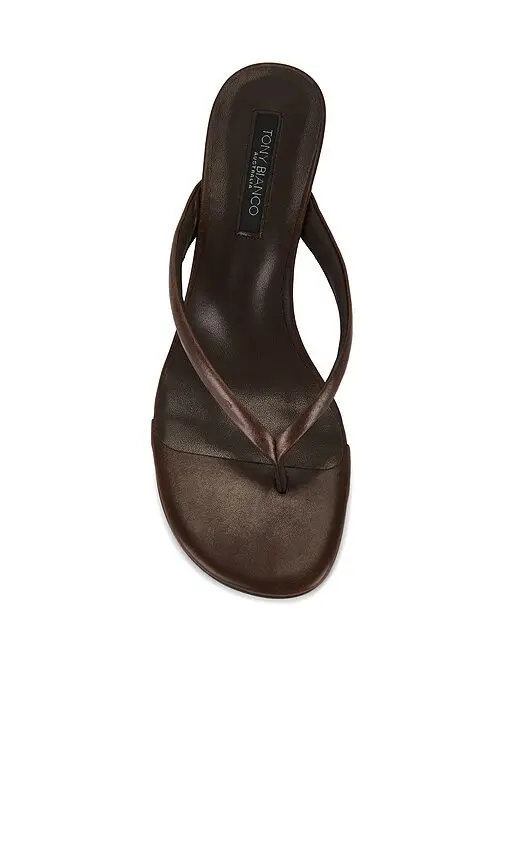 TONY BIANCO Wedge Thong Sandal - Chocolate