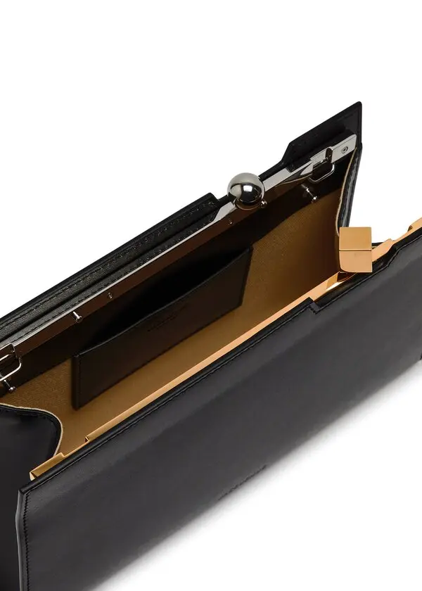 Jacquemus Le Salon Leather Shoulder Bag - Black