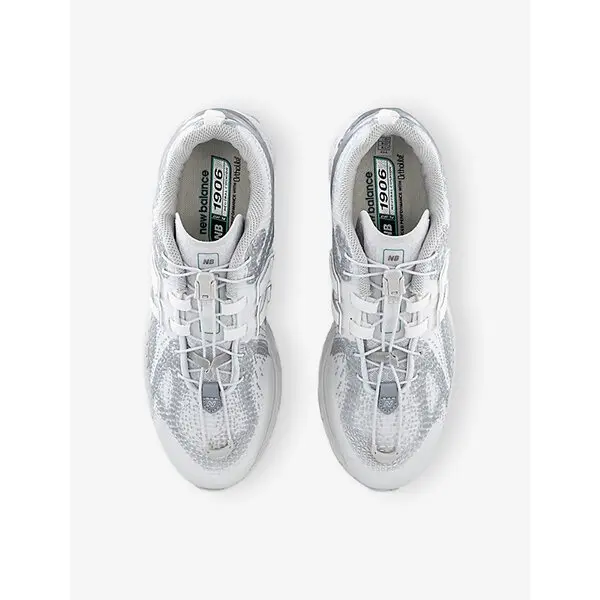 NEW BALANCE 1906 Metallic Woven Trainers - White Silver Metallic De