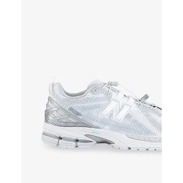 NEW BALANCE 1906 Metallic Woven Trainers - White Silver Metallic De
