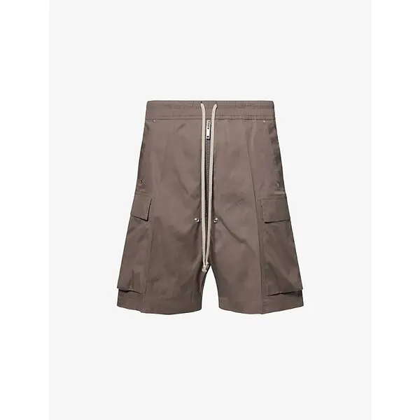 Rick Owens Cargobela Cotton-blend Cargo Shorts - Dust