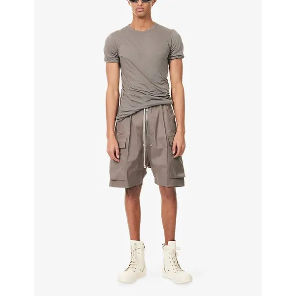 Rick Owens Cargobela Cotton-blend Cargo Shorts - Dust