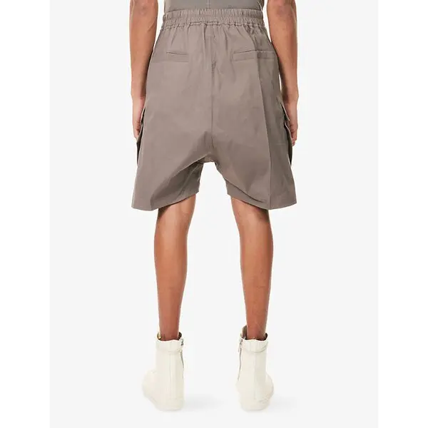 Rick Owens Cargobela Cotton-blend Cargo Shorts - Dust