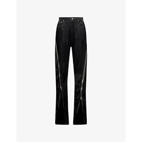 Rick Owens Bolan Banana Satin Trousers - Black