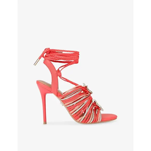 Carvela Marina Faux-leather Heeled Sandals - Orange