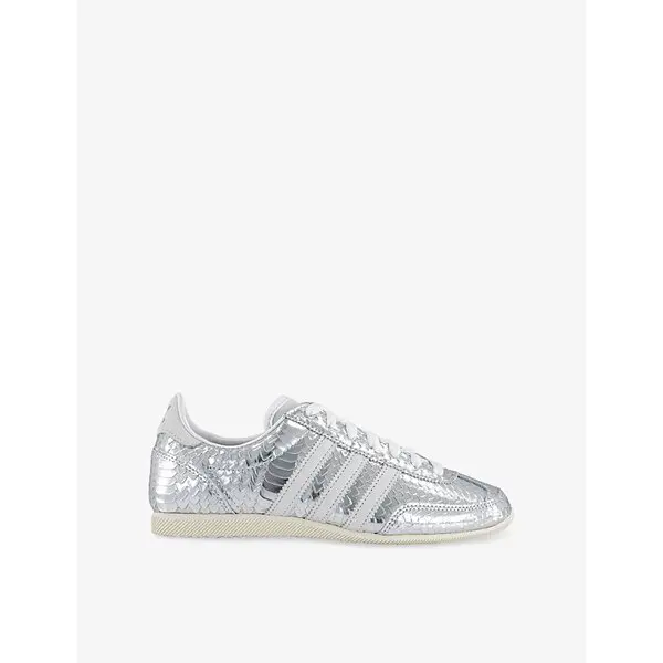 Adidas Leather Trainers - Silver Metallic Silver M