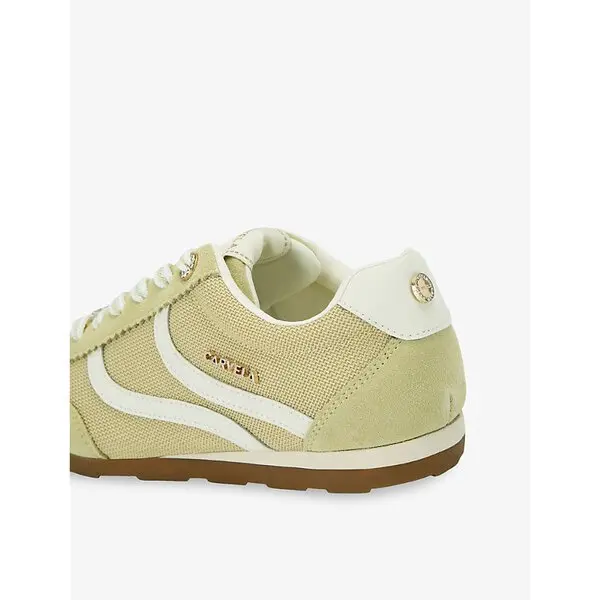 Carvela Florence Suede And Mesh Trainers - Mustard