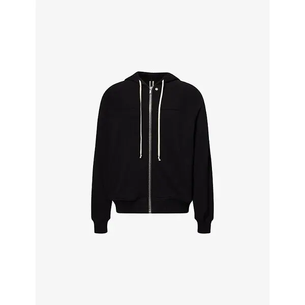 Rick Owens Windbreaker Zip-up Cotton Hoody - Black