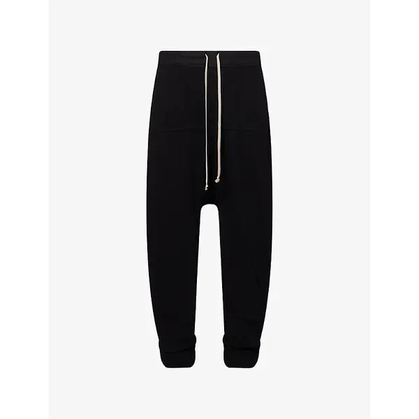 Rick Owens Prisoner Drawstring Cotton-jersey Jogging Bottoms - Black