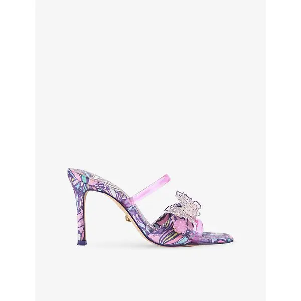 Kurt Geiger Butterfly Woven And Jelly Heeled Sandals - Lilac