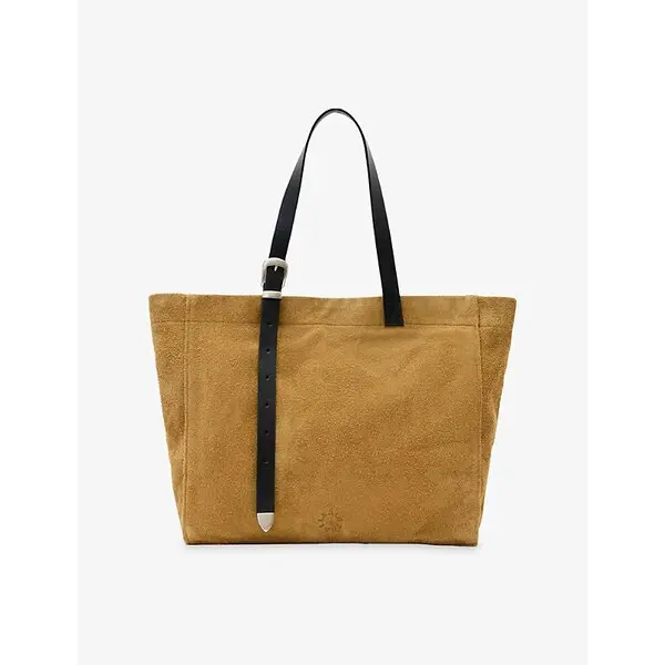 ALLSAINTS Haven Suede Tote Bag - Biscuit Brown