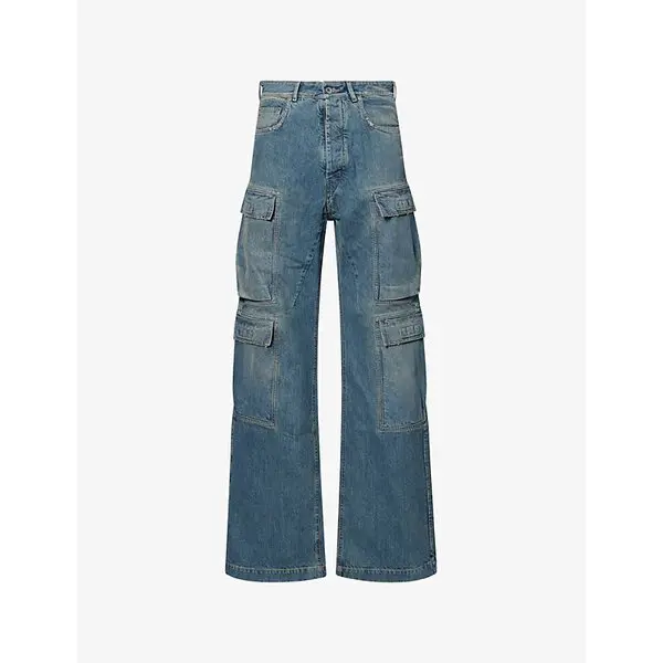 Rick Owens Double Patch-pocket Cargo Denim Jeans