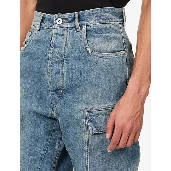 Rick Owens Double Patch-pocket Cargo Denim Jeans