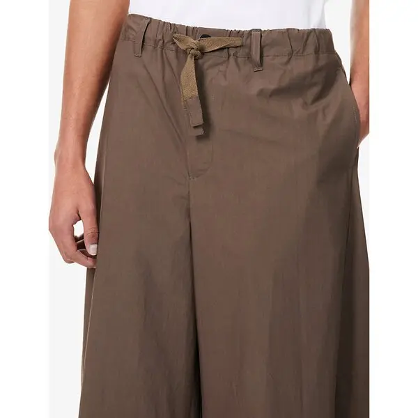 Sacai Typewriter Drawstring-waist Cotton Trousers