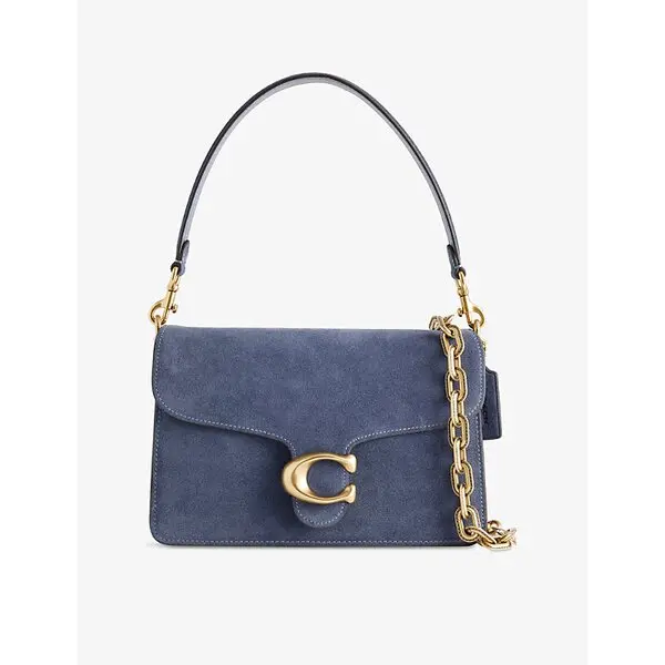 COACH Chain Tabby Suede Shoulder Bag - B4/light Denim