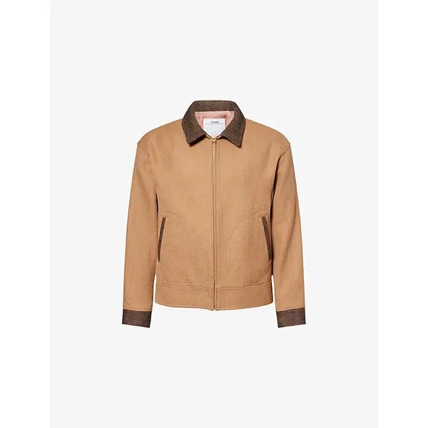 Visvim Strato Collared Linen And Wool-blend Jacket