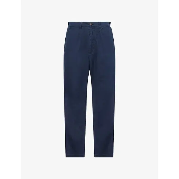 Barbour Relaxed-fit Cotton-blend Trousers - Navy