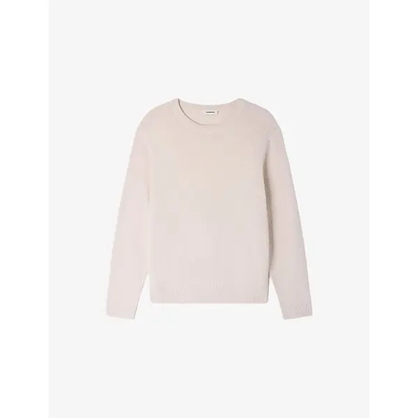 Sandro Crewneck Knitted Wool Jumper