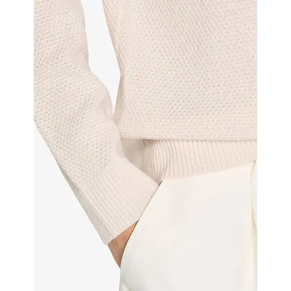 Sandro Crewneck Knitted Wool Jumper