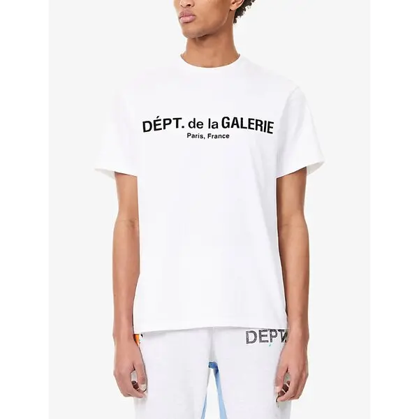 GALLERY DEPT. Logo-print Crew-neck Cotton T-shirt - White